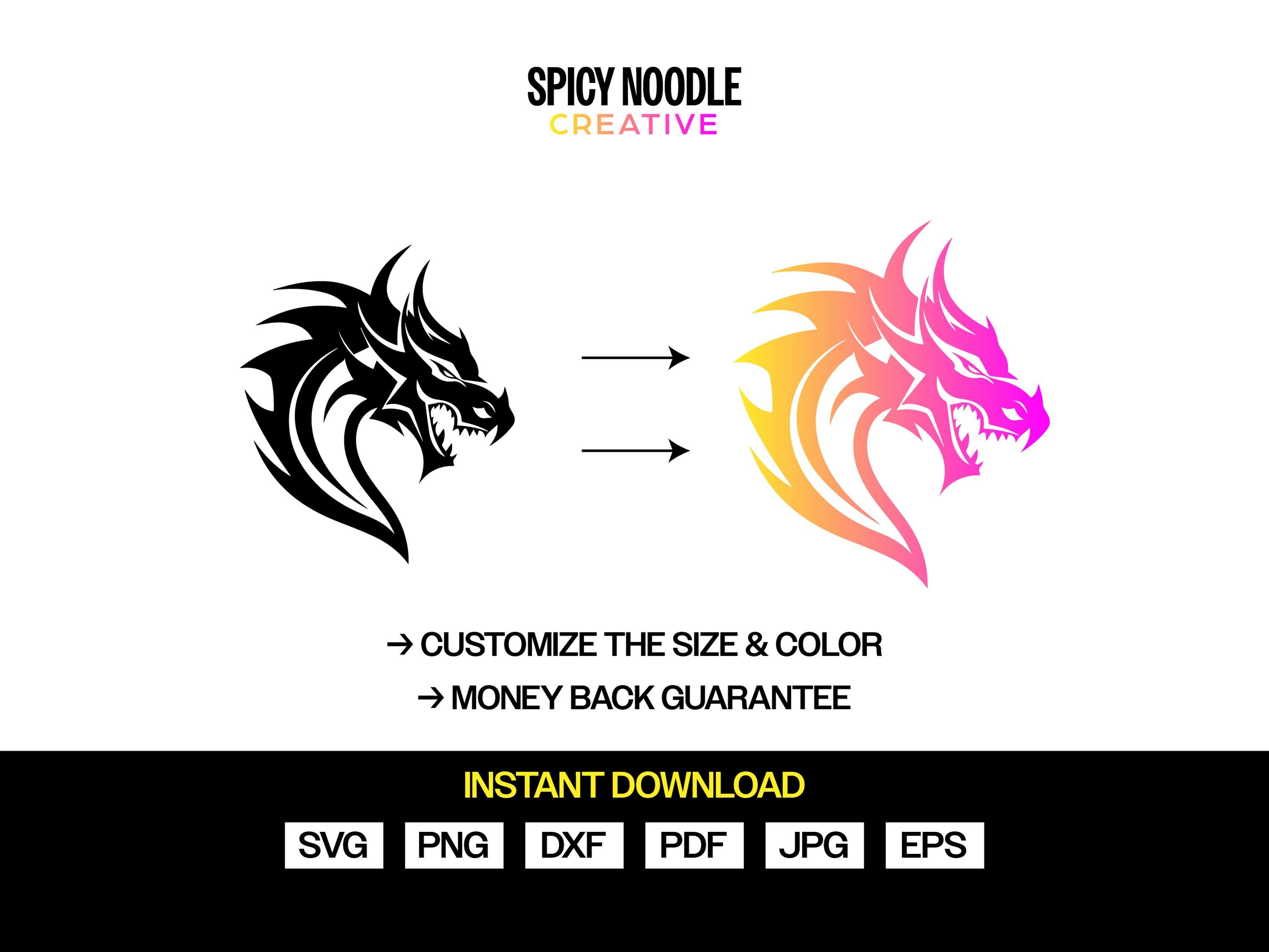 Mythical Dragon SVG Instant Download - Dragon Cricut Cut File - Perfect ...