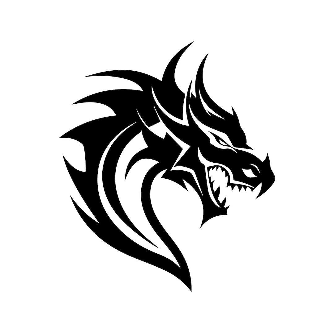 Dragon SVG Digital Download Dragon Clipart Circle Dragon Cricut Cut ...