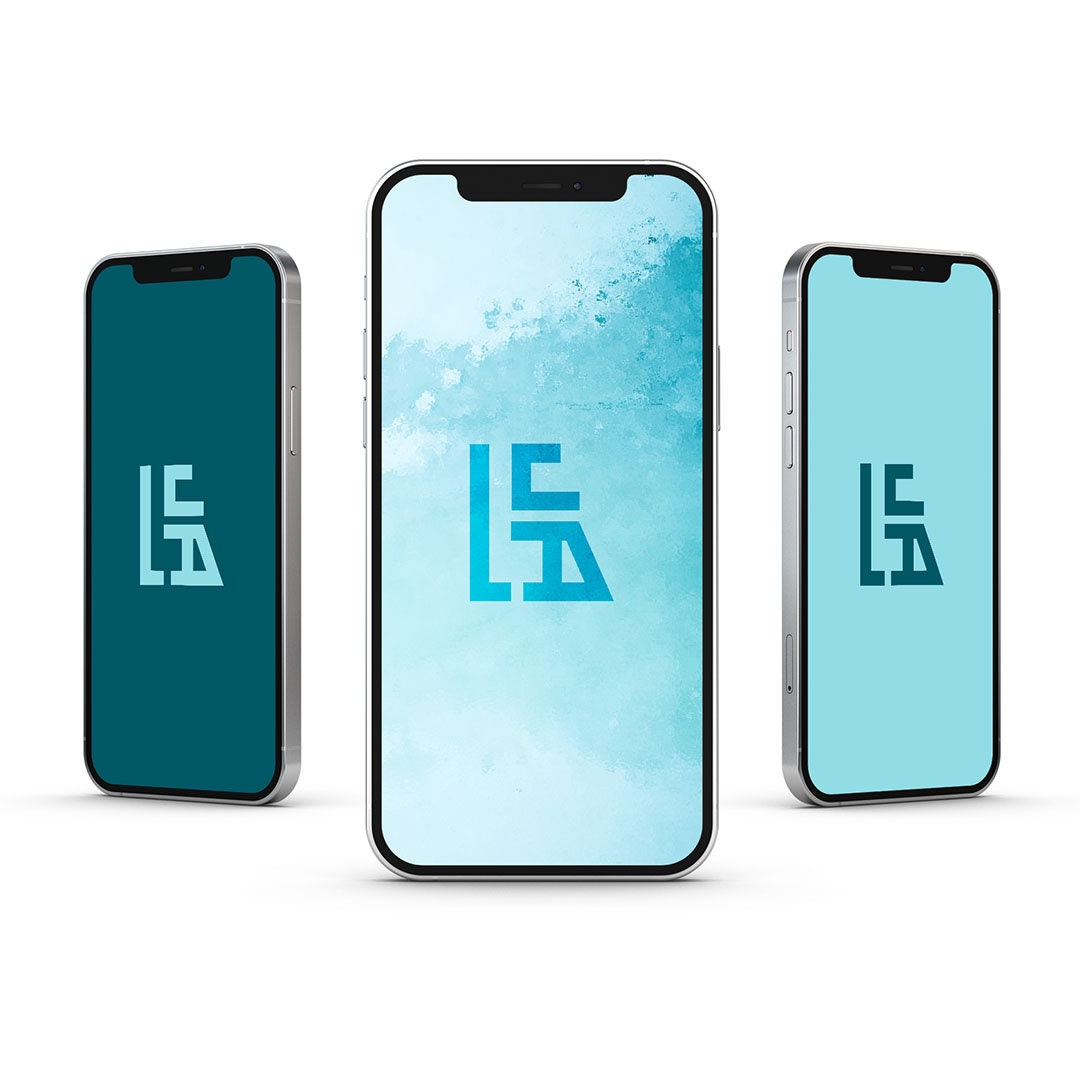 Lucas Name Logo Design Name Monogram Phone Wallpaper Set of 3 - Etsy
