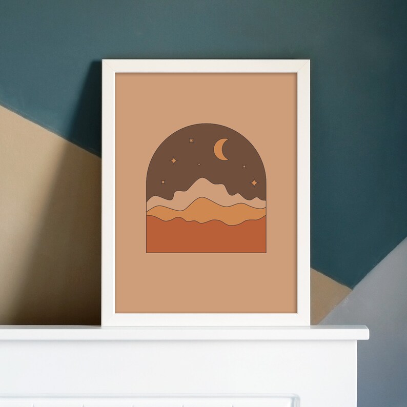 Boho Digital Print Download Wall Art Set of 3 Bohemian Desert Digital ...