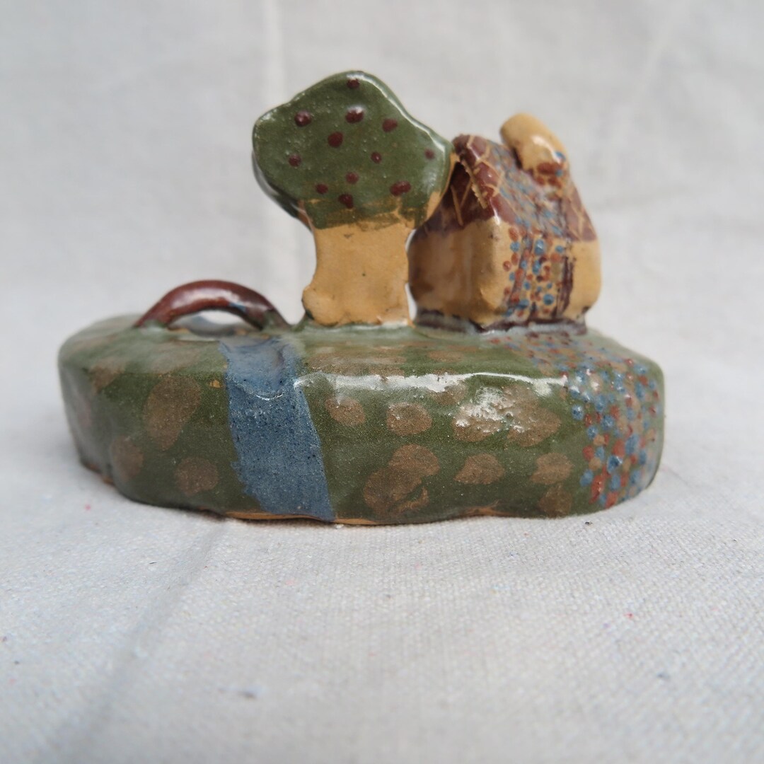 Studio Pottery Folk Art House With Tree Diorama / Children's Ceramic ...
