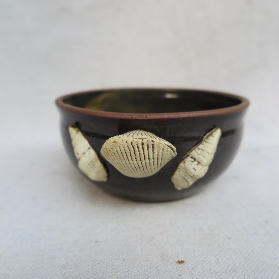 Studio Pottery Seashell Sculpture Bowl / Sculptural Seashells in High ...