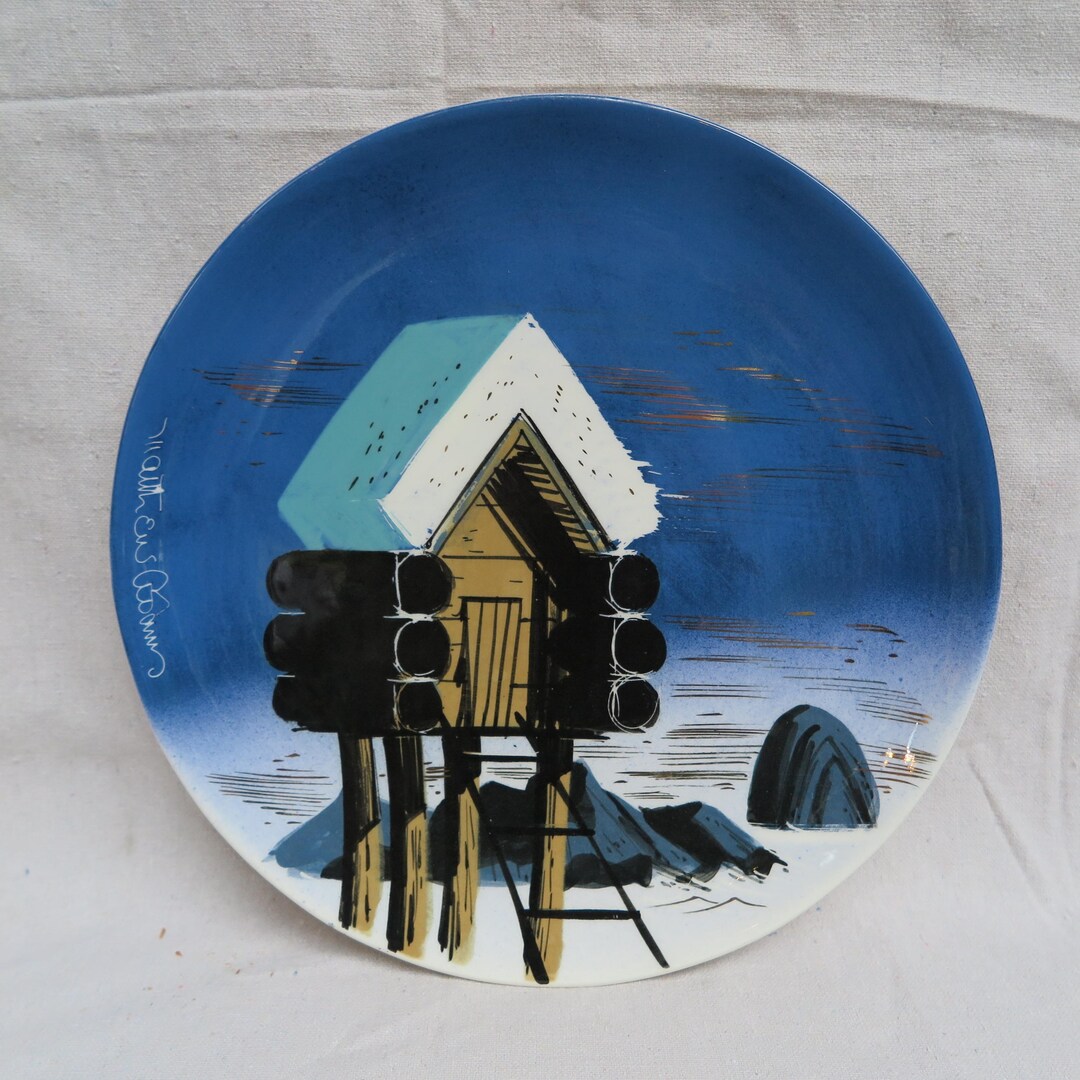 Matthew Adams Sacha Brastoff 1950s Alaska Line Art Pottery Decorative ...