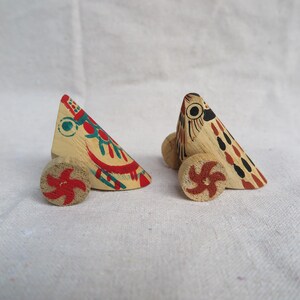 Japanese Wooden Quail Toys / Uzura Guruma / Folk Art Craft Bird Toy ...