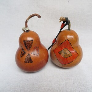 Vintage Hand Painted Gourds With Native American Inspired Geometric ...