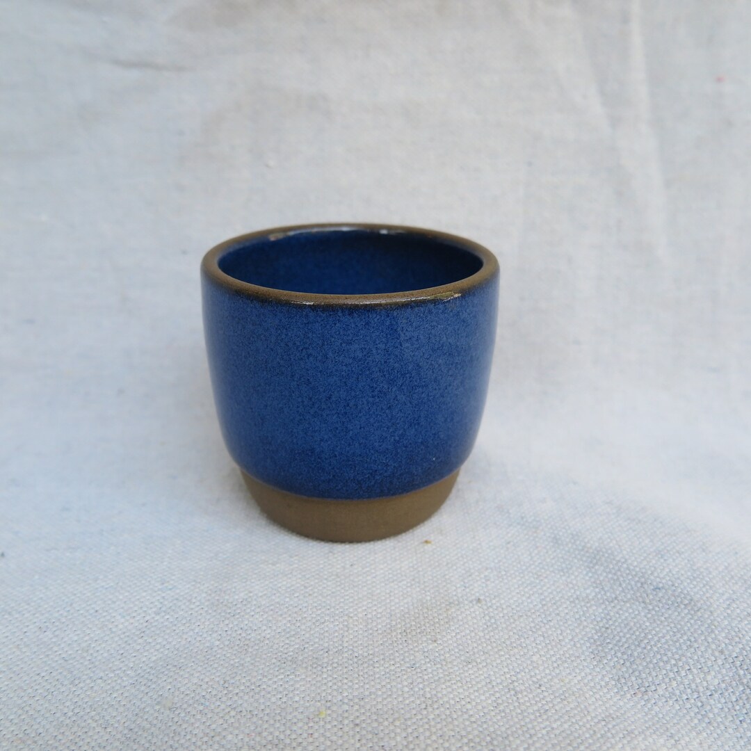 Vintage Heath Pottery Moonstone Blue Rim Line Bowl / Blue With Nutmeg ...