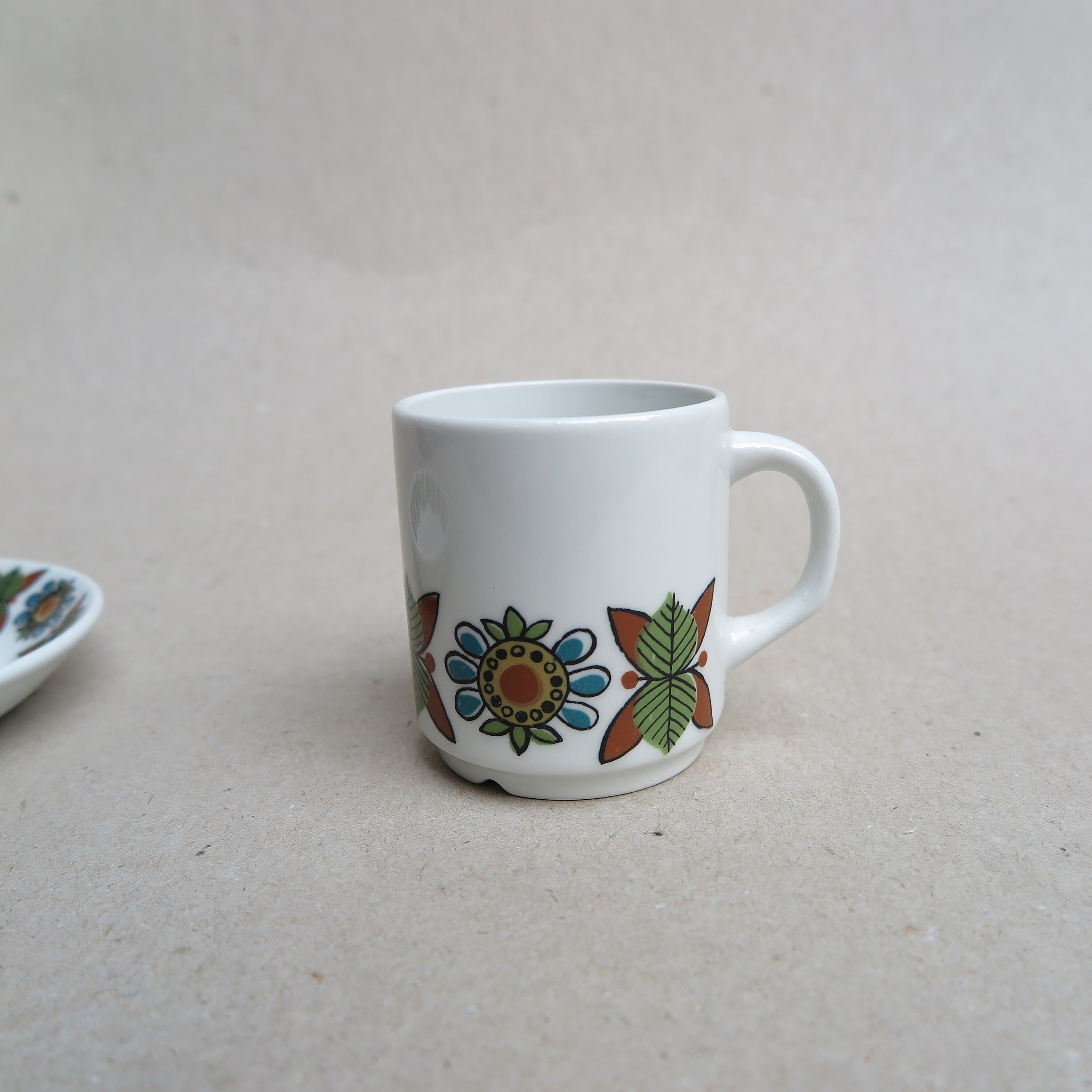 Figgjo Vitro-porselen Demitasse Coffee Cup and Saucer Set / - Etsy