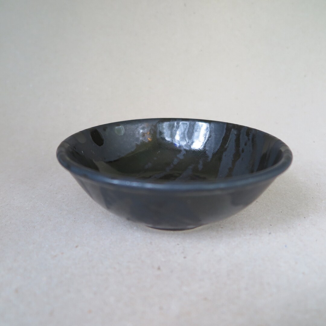 Sam Scott Studio Pottery Bowl / Black Glossy / Contemporary Stoneware ...
