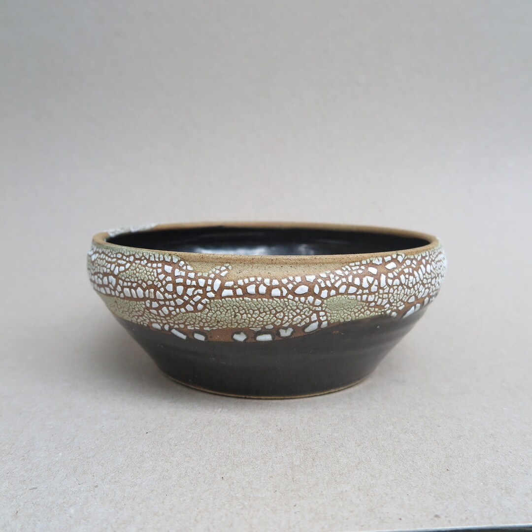 Bruning Studio Pottery Unique Super Crackle Glaze Bowl / Snohomish ...