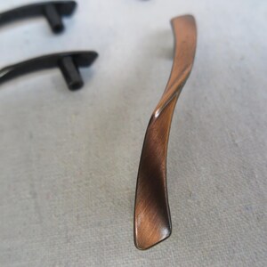 MCM Copper Bowtie Drawer Pull / AJAX Long Chevron Cabinet Handle / Mid ...