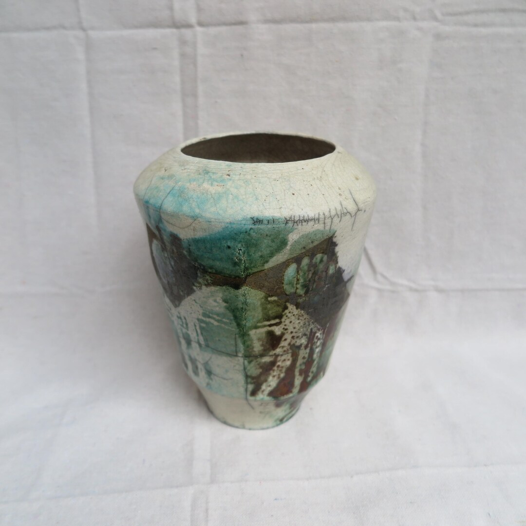 Richard Tanaka Studio Pottery Raku Vase / Stunning Hand Thrown Large ...