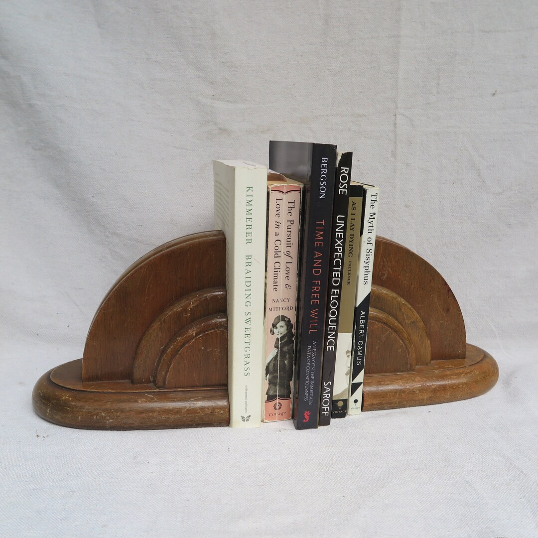 Antique Art Deco Style Wooden Bookends / Classic 1920s or 1930s Deco ...