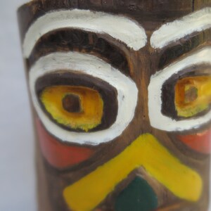 Vintage Hand Carved, Hand Painted Wood Retro Hawaiian Polynesian ...