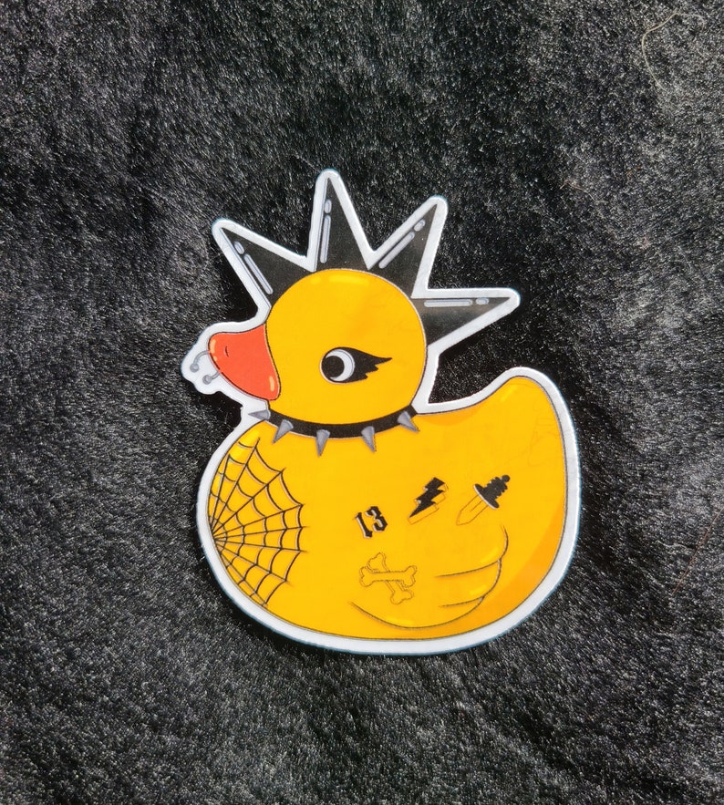 Goth Rubber Ducky Vinyl Sticker - Etsy
