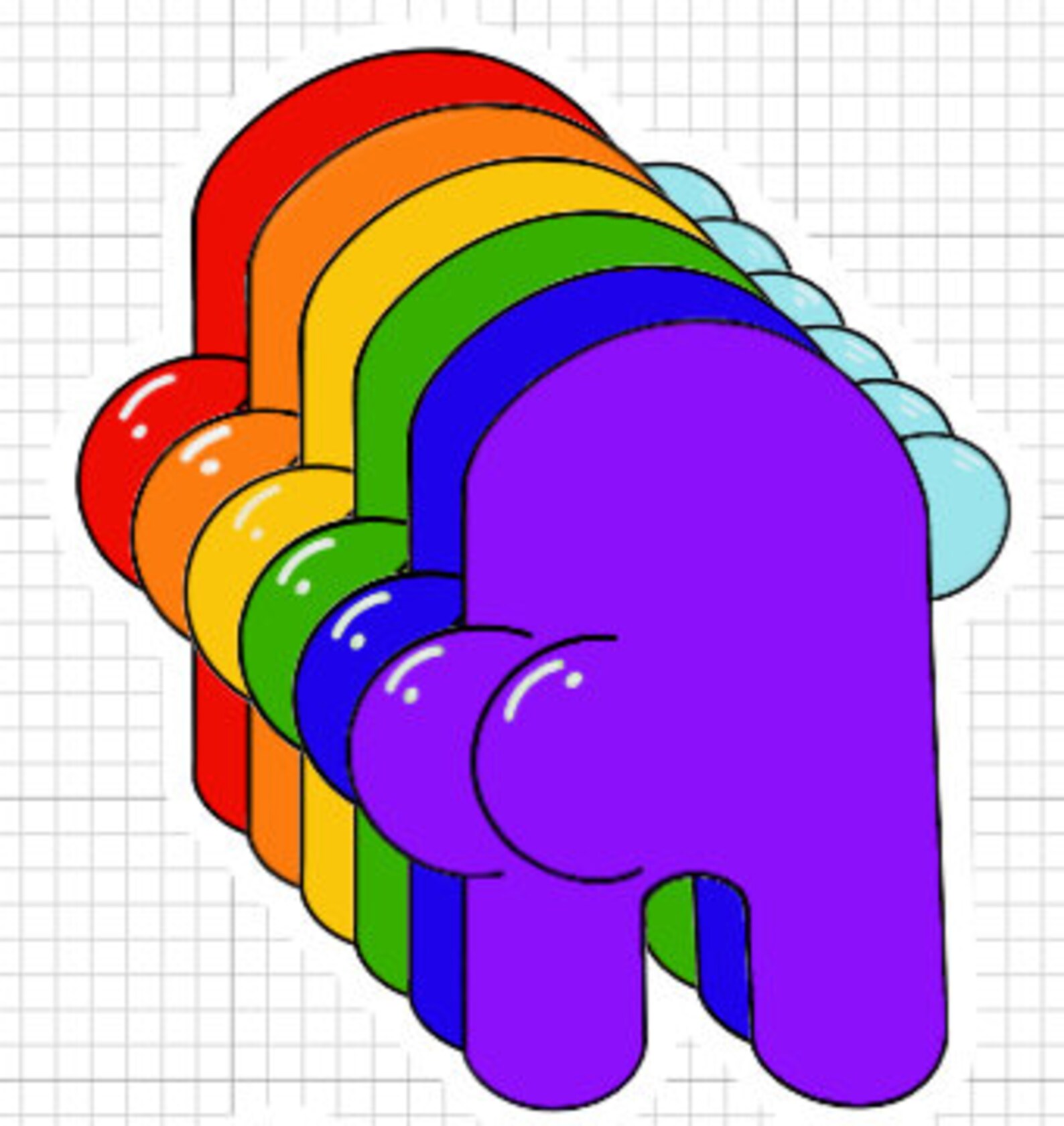 Cheeked up Among Us Crewmate Stickers - Etsy