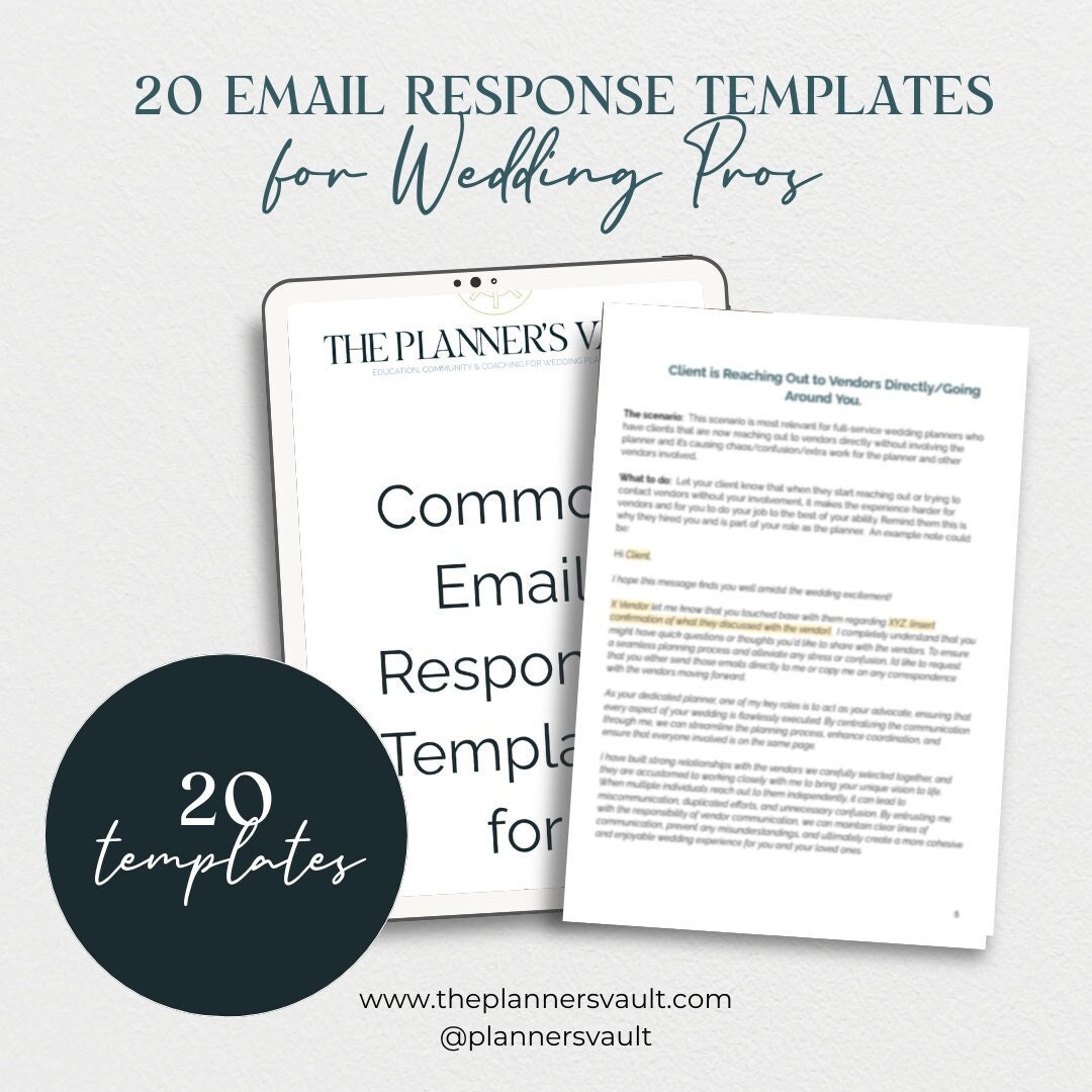 Wedding Professional Templates | Wedding Professional Email Templates ...