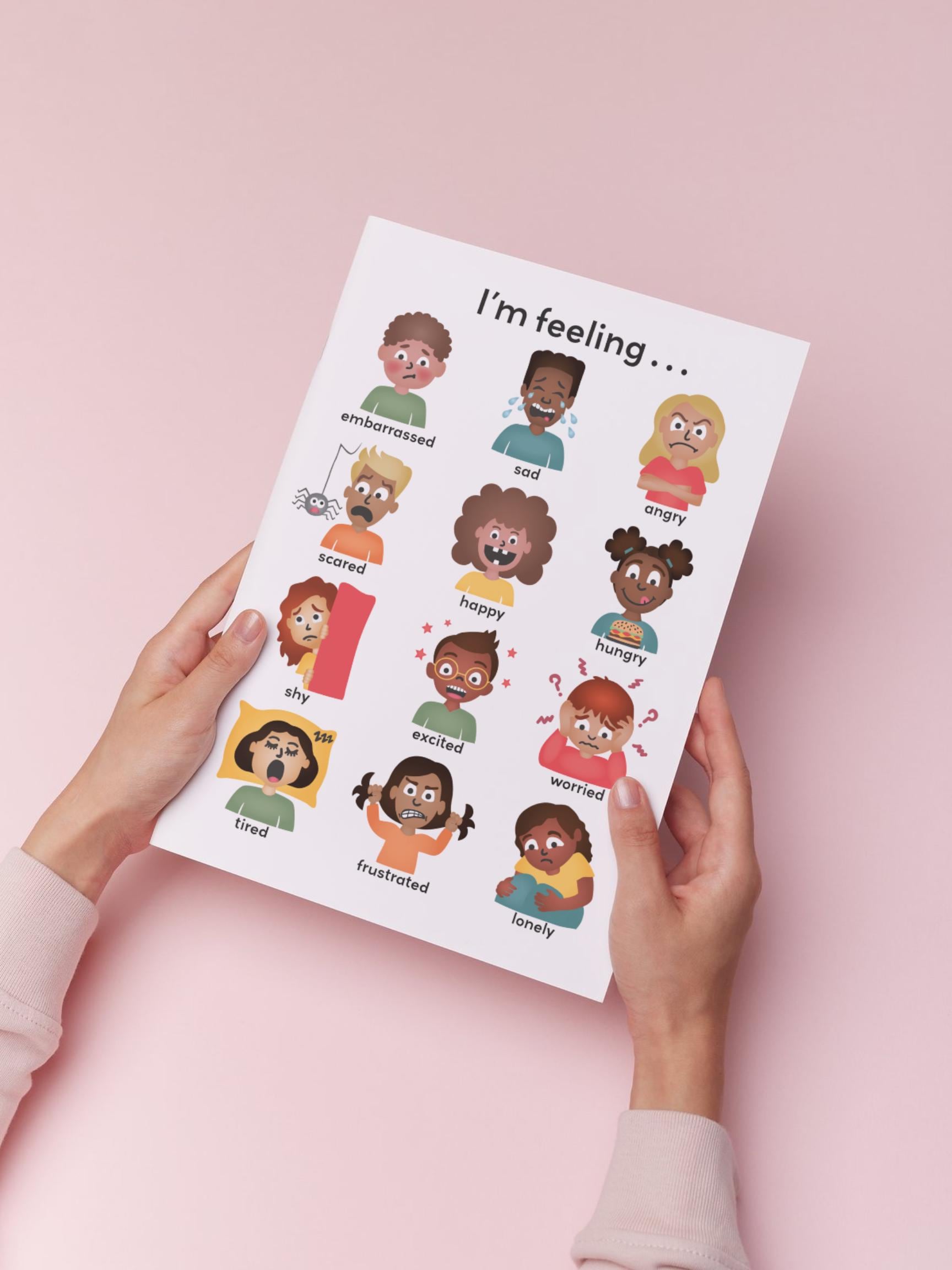 Feelings Printable Poster - 12 Emotions | Counselor Resource | Teacher ...
