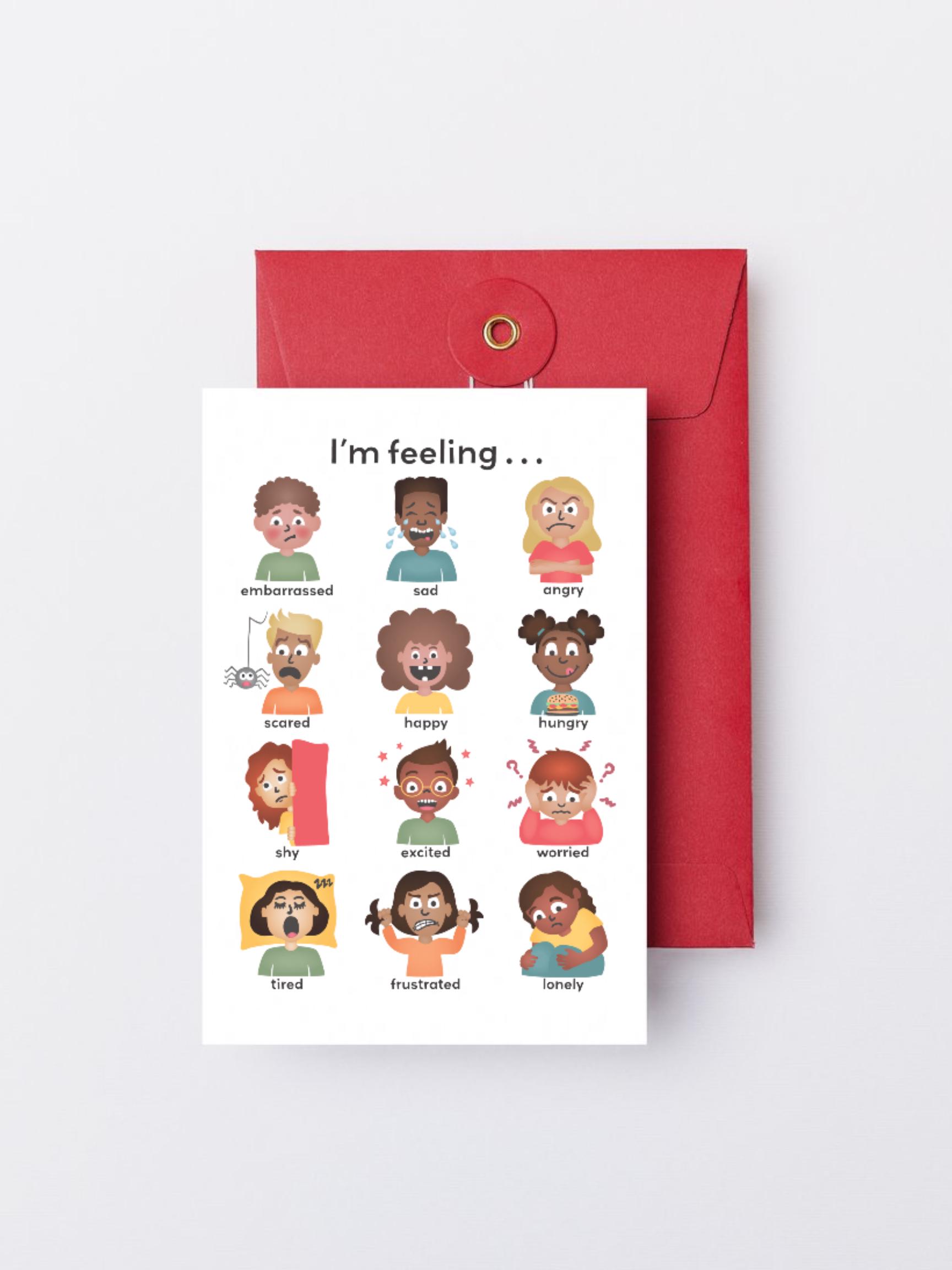 Feelings Printable Poster - 12 Emotions | Counselor Resource | Teacher ...