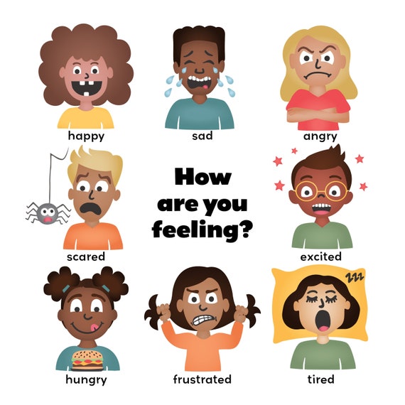 Chart Of Emotions And Feelings Clipart
