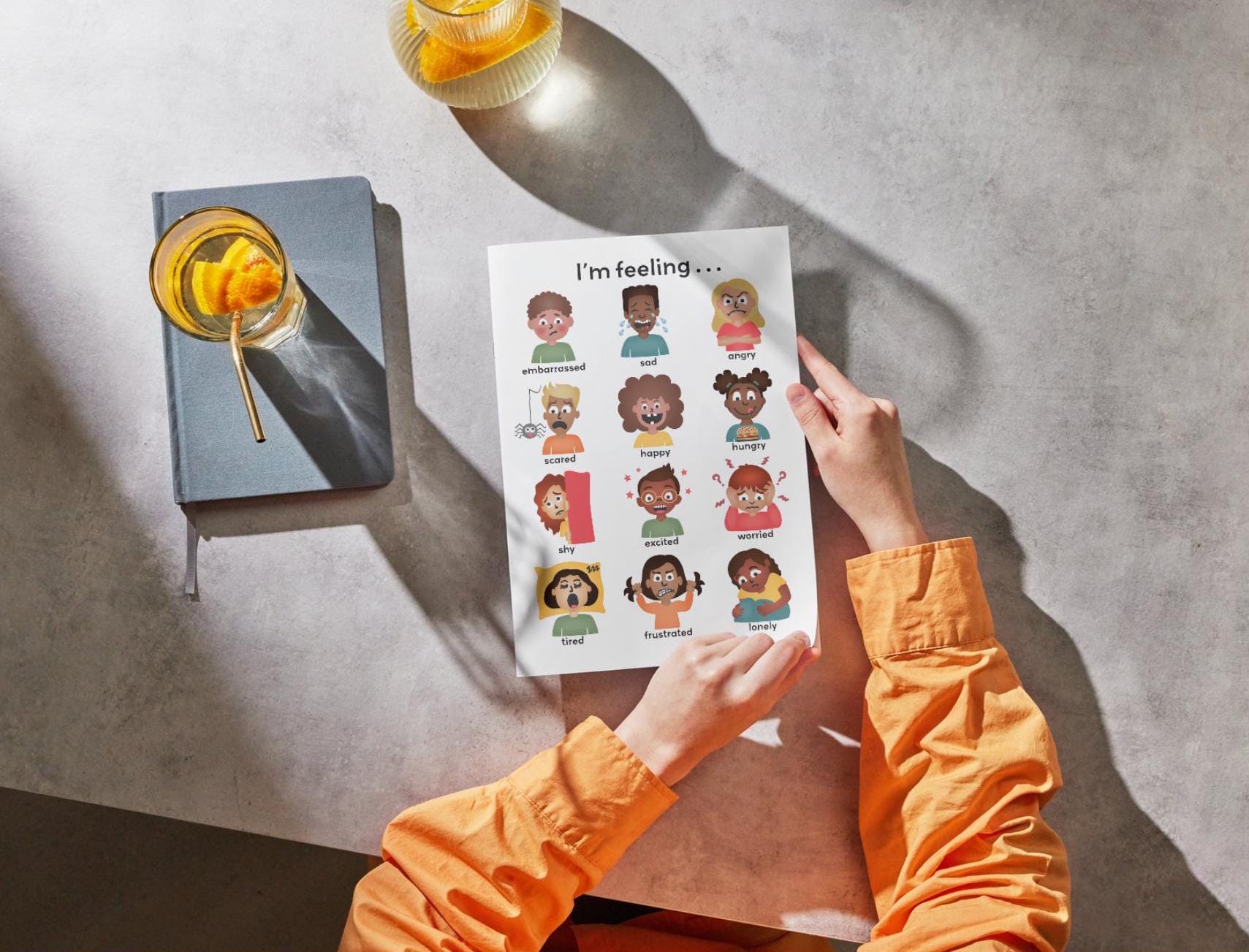 Feelings Printable Poster - 12 Emotions | Counselor Resource | Teacher ...