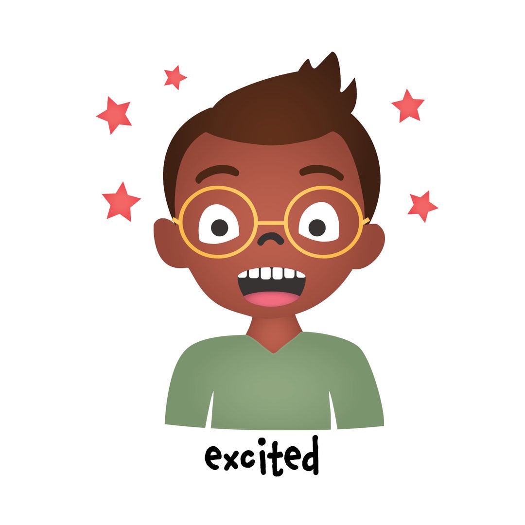 Excited Big Feelings Collection Printable Wall Art (digital Download ...