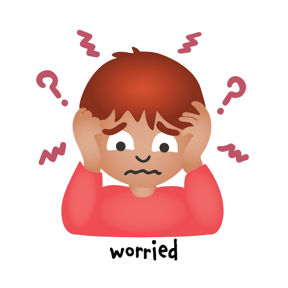 Worried Big Feelings Collection Printable Wall Art digital Download - Etsy