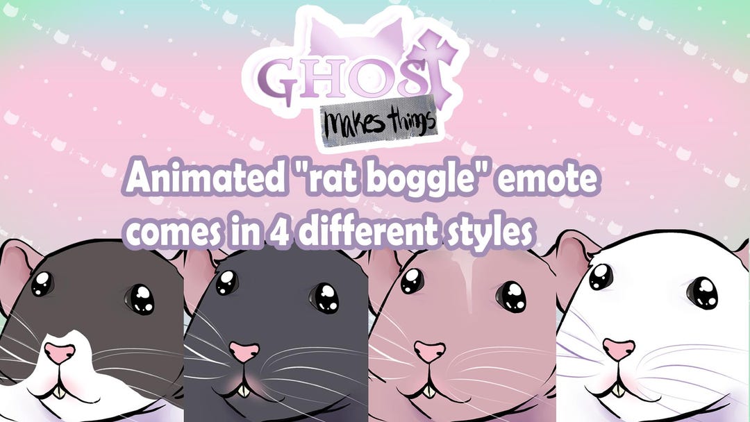 Animated Rat Boggle Emote for Twitch / Youtube | FOUR VARIANTS - Etsy