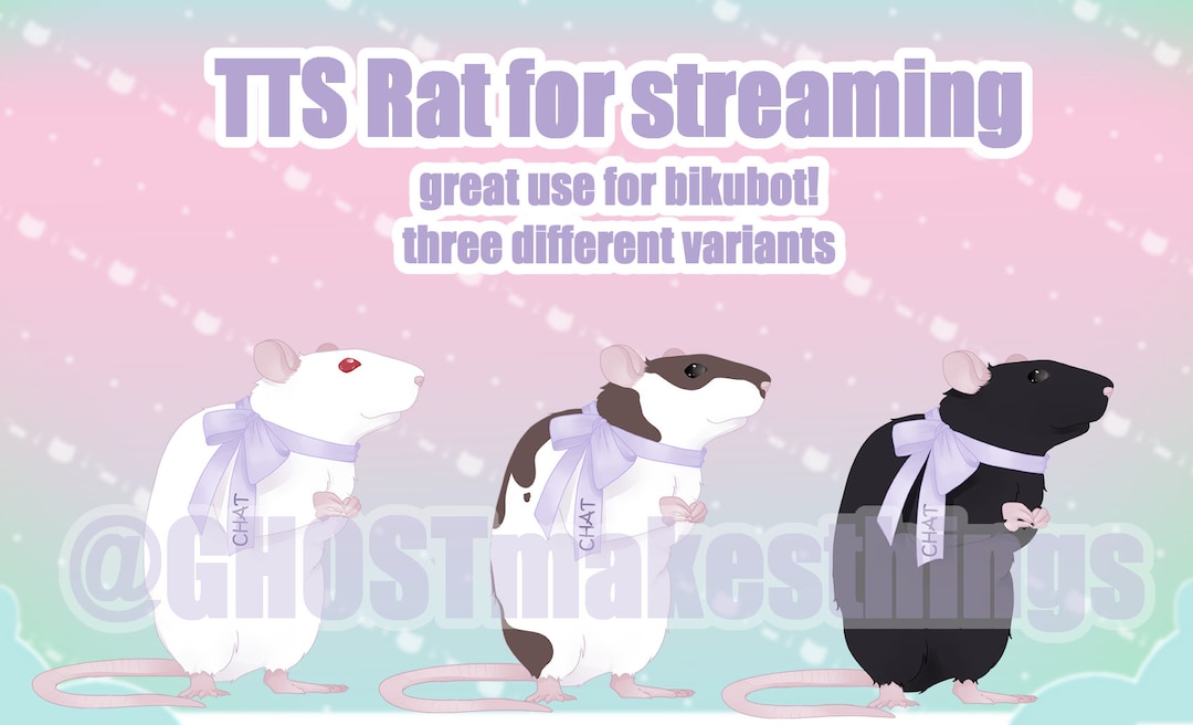 TTS Rat for Streaming (used With Bikubot) for Twitch / Youtube | THREE ...