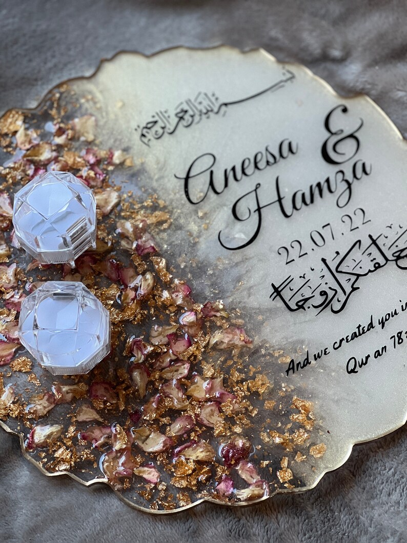 Nikkah Ring Plateresin Ring Plate Round Custom Resin Ring - Etsy