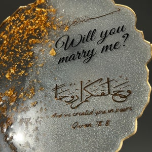 Proposal Ring Box Proposal Ring Plate Wedding Gift Resin - Etsy