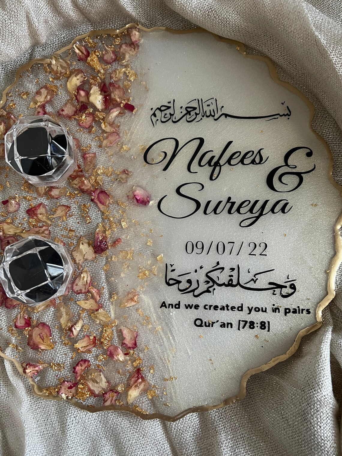 Nikkah Ring Plateresin Ring Plate Round Custom Resin Ring - Etsy