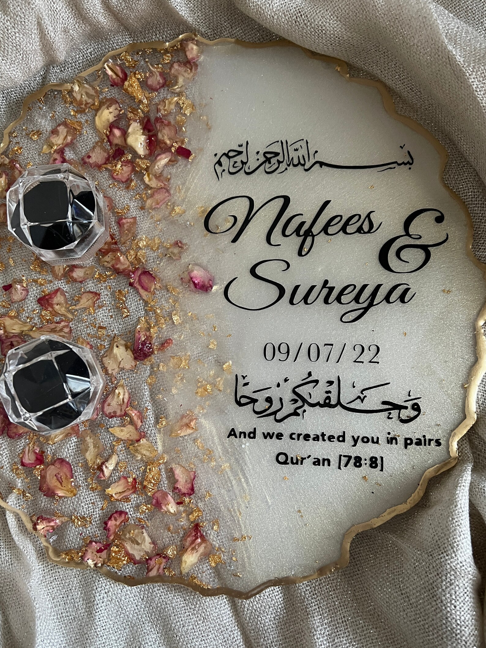 Nikkah Ring Plateresin Ring Plate Round Custom Resin Ring - Etsy