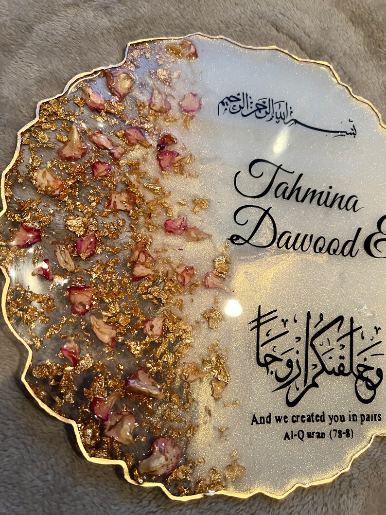 Nikkah Ring Plateresin Ring Plate Round Custom Resin Ring - Etsy