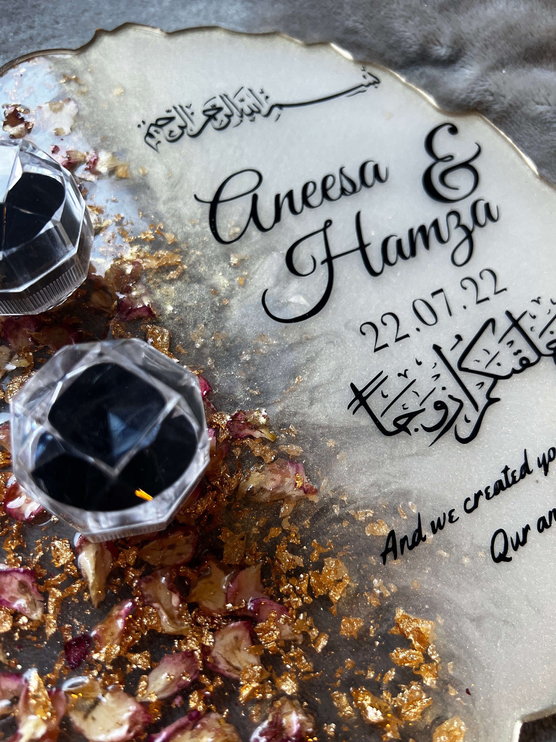 Nikkah Ring Plateresin Ring Plate Round Custom Resin Ring - Etsy UK