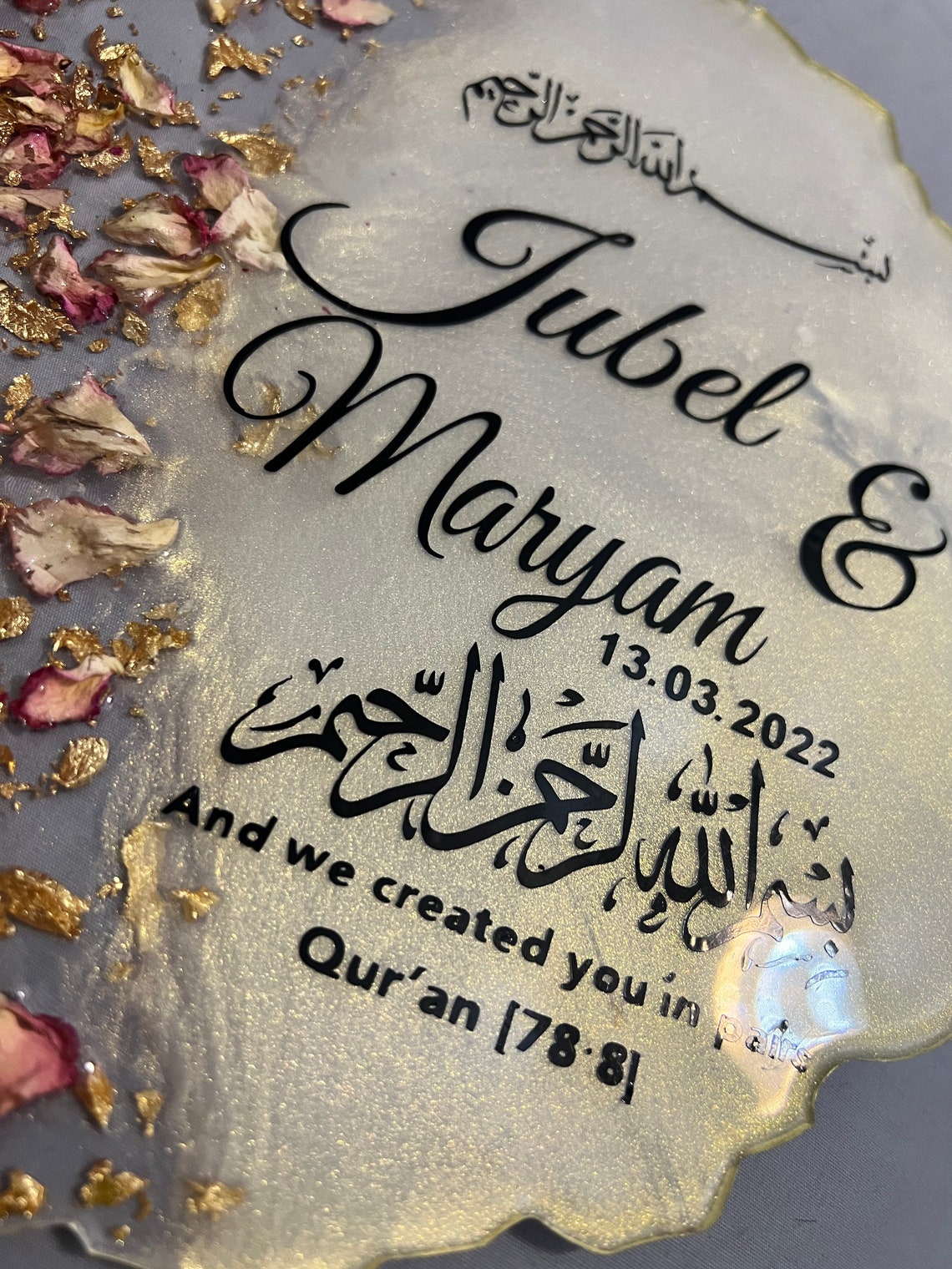 Nikkah Ring Plateresin Ring Plate Round Custom Resin Ring - Etsy