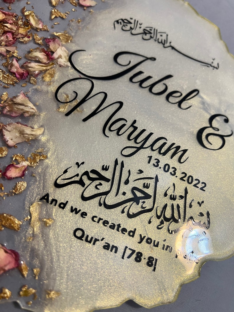 Nikkah Ring Plateresin Ring Plate Round Custom Resin Ring - Etsy