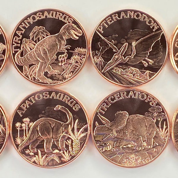 Dinosaur Coin - Etsy