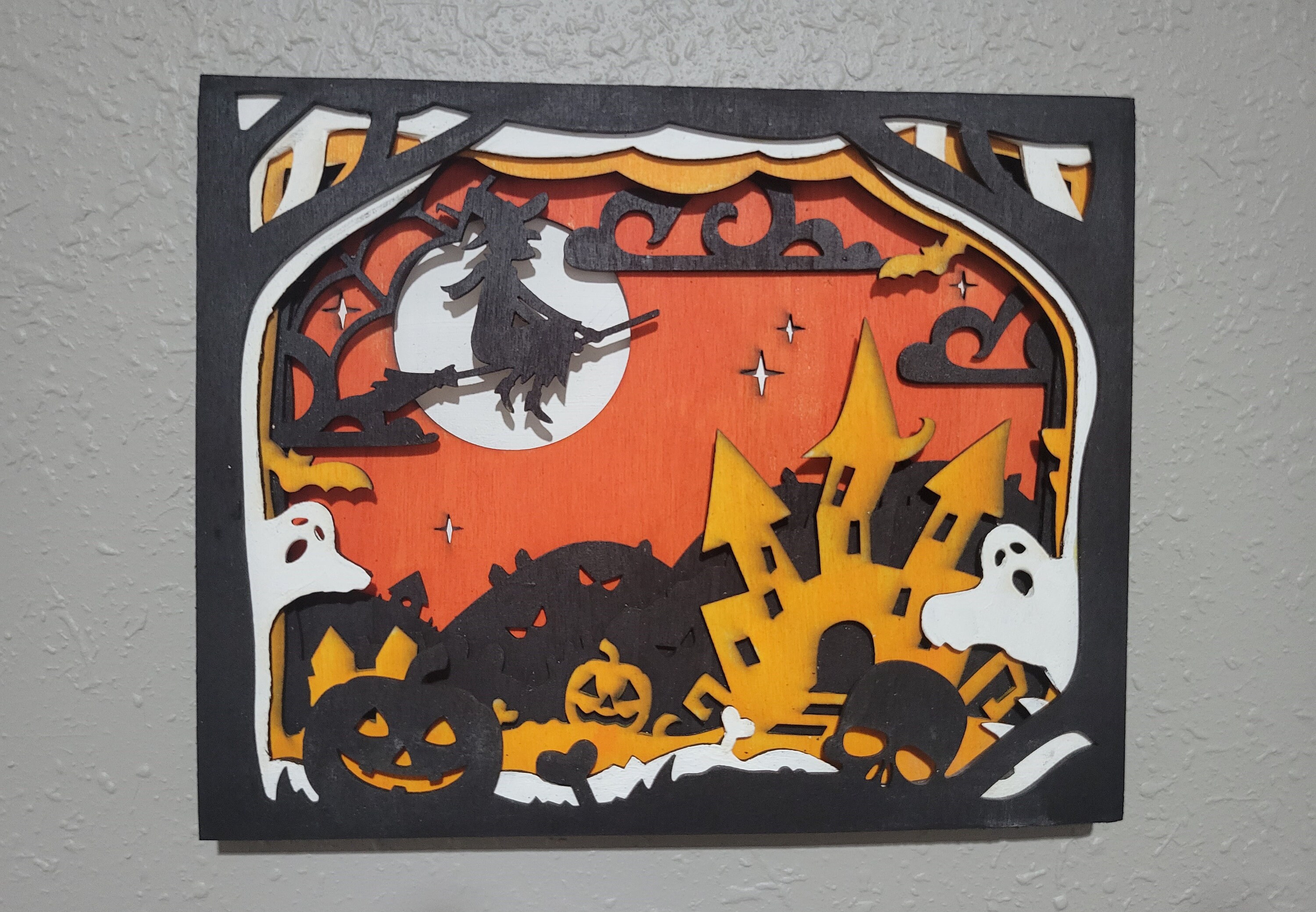 Halloween Shadowbox 3D Layered, 7 Layers. - Etsy