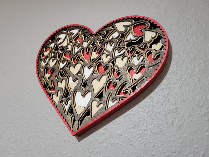 Heart, Laser Cut 6 Layers, Handmade Laser Cut Finished Product - Etsy
