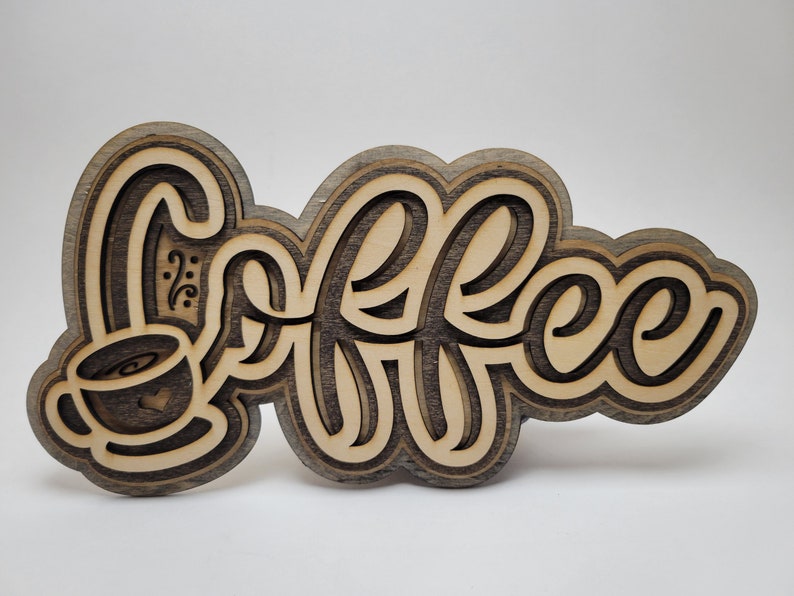 3D Coffee Layered Laser Cut - Etsy