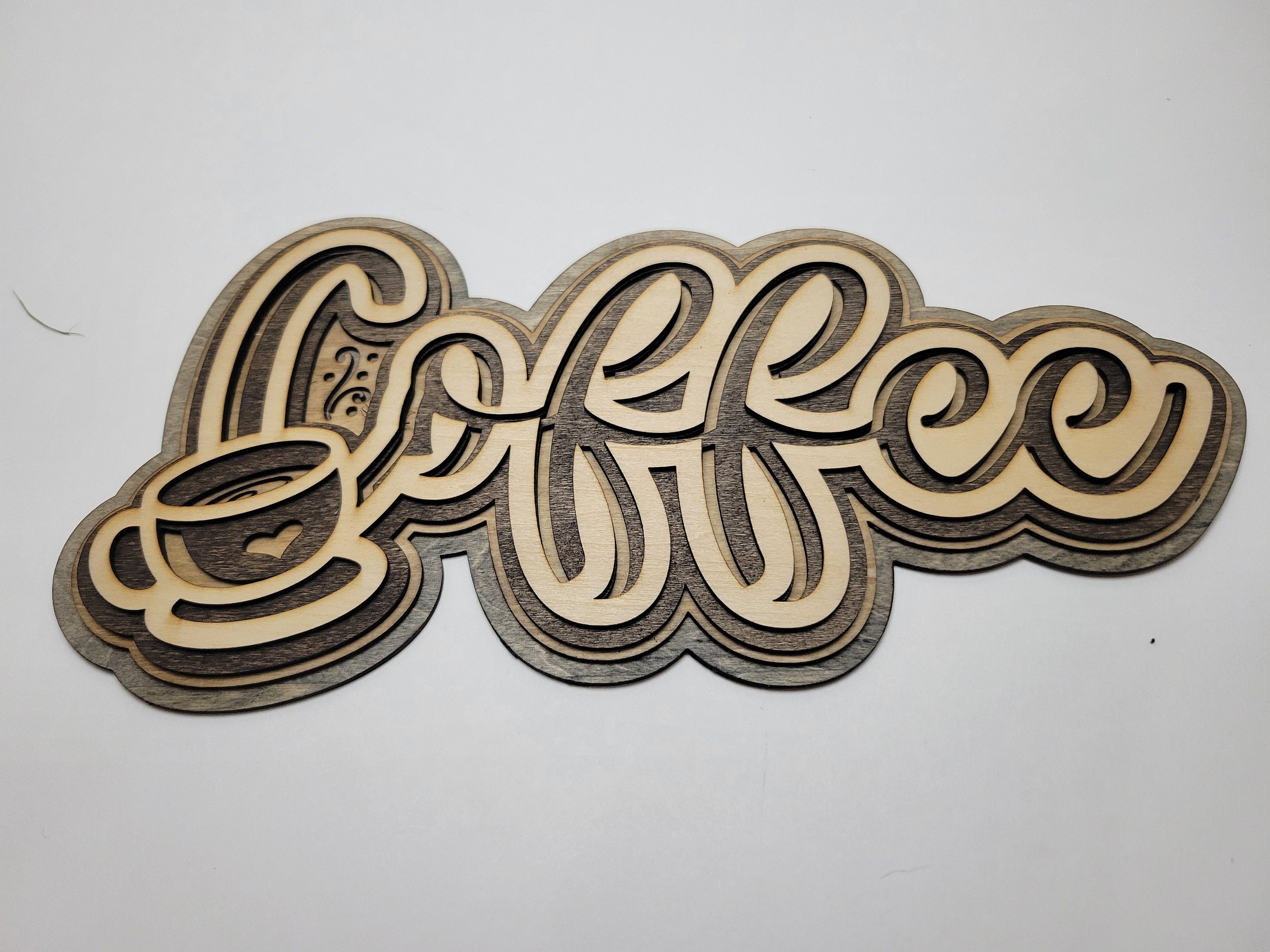 3D Coffee Layered Laser Cut - Etsy