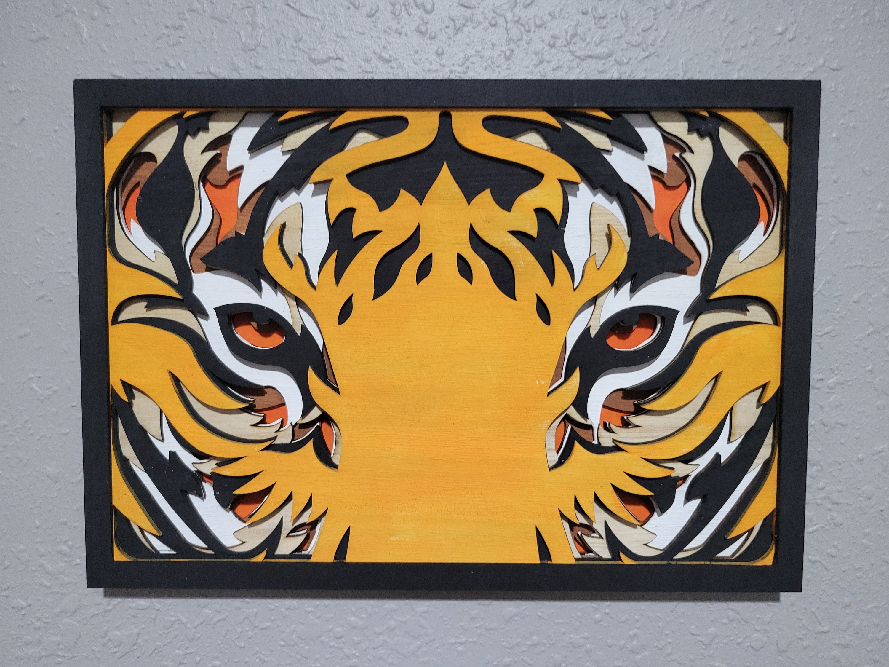 Tiger 3D Layered | Animal Laser Cut | Tiger Wall Art - Etsy