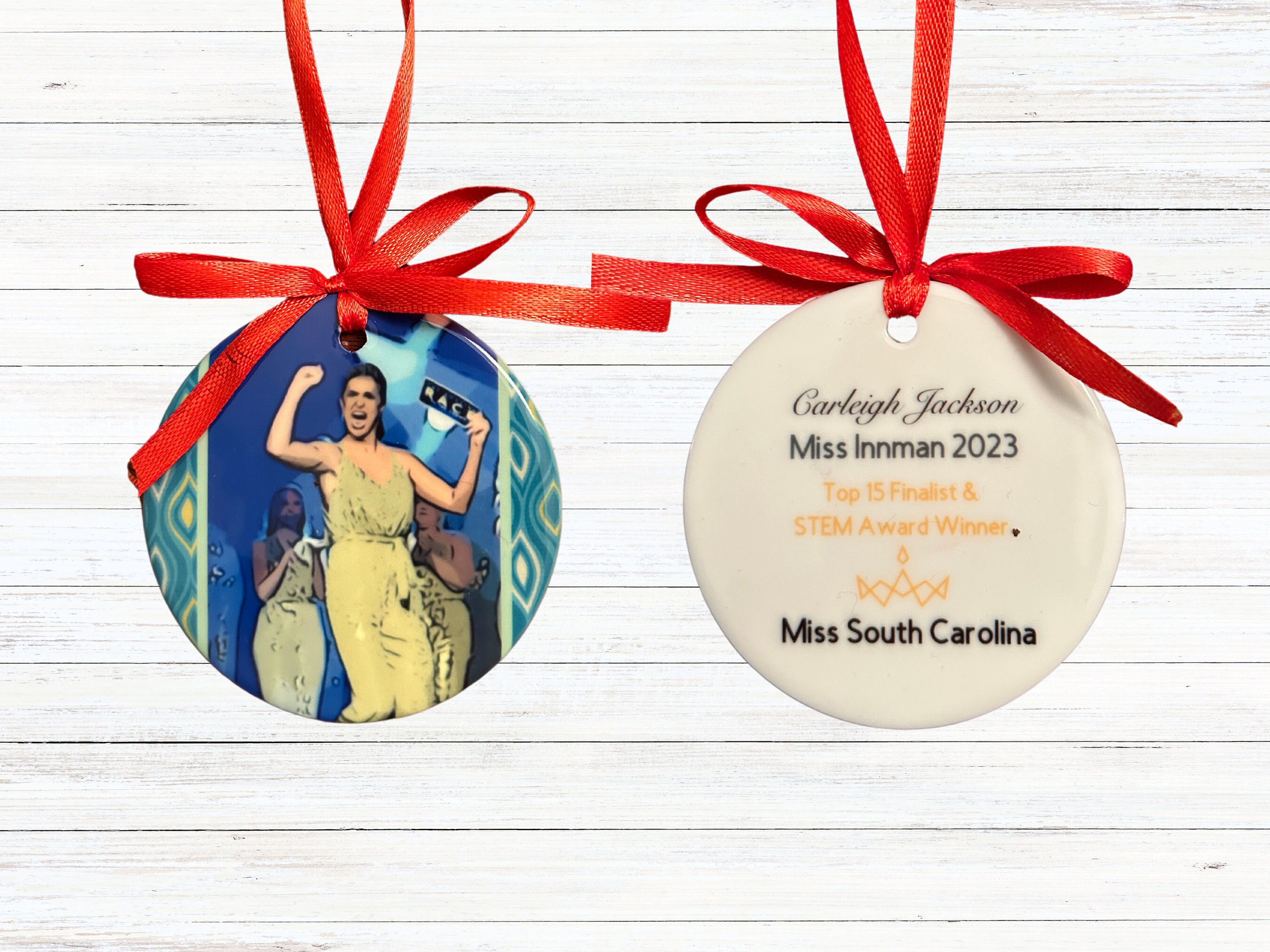 Custom Pageant Ceramic Ornament - Personalized Digital Art Keepsake - Etsy
