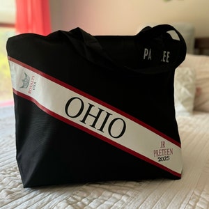Custom Pageant Sash Replica Tote Bag, Pageant Bag, Pageant Tote Bag ...