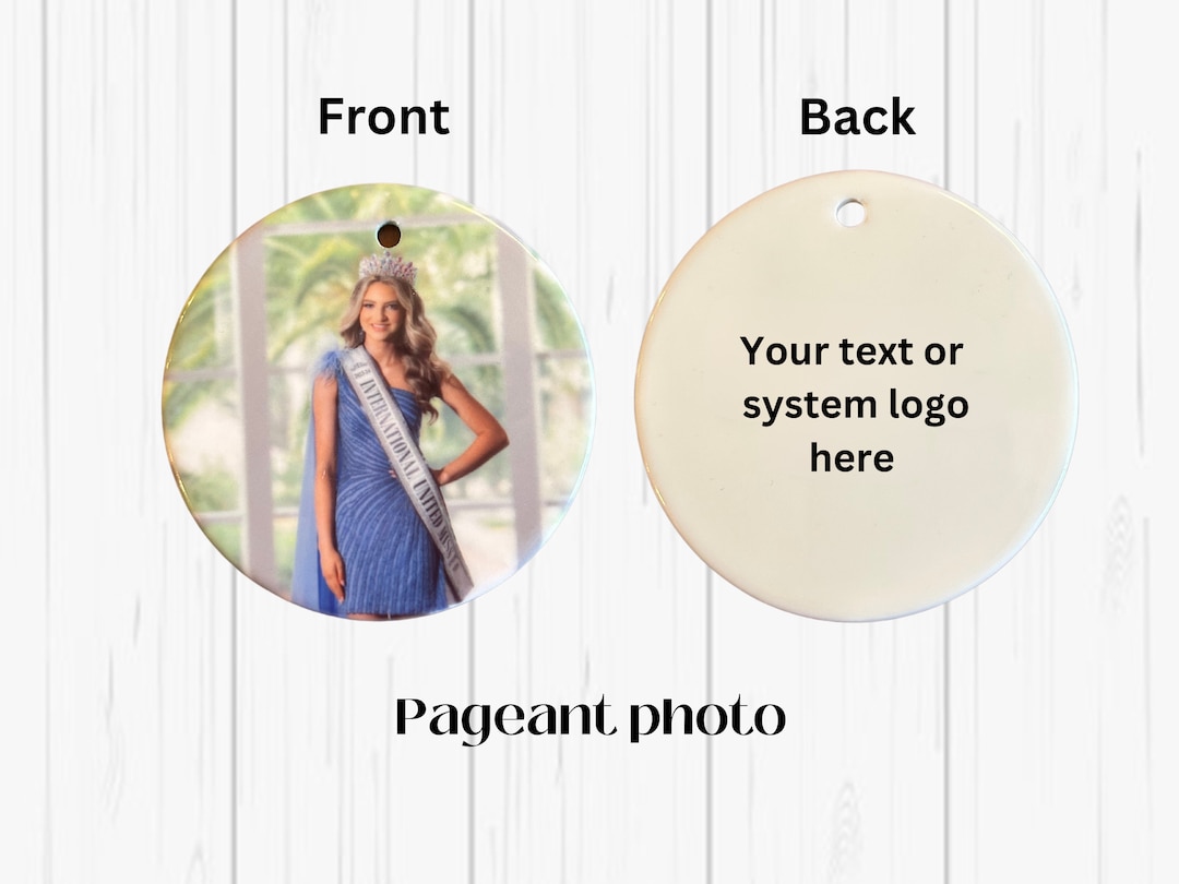 Pageant Photo Ornament - Photo Gifts - Holiday - Stocking Stuffer ...