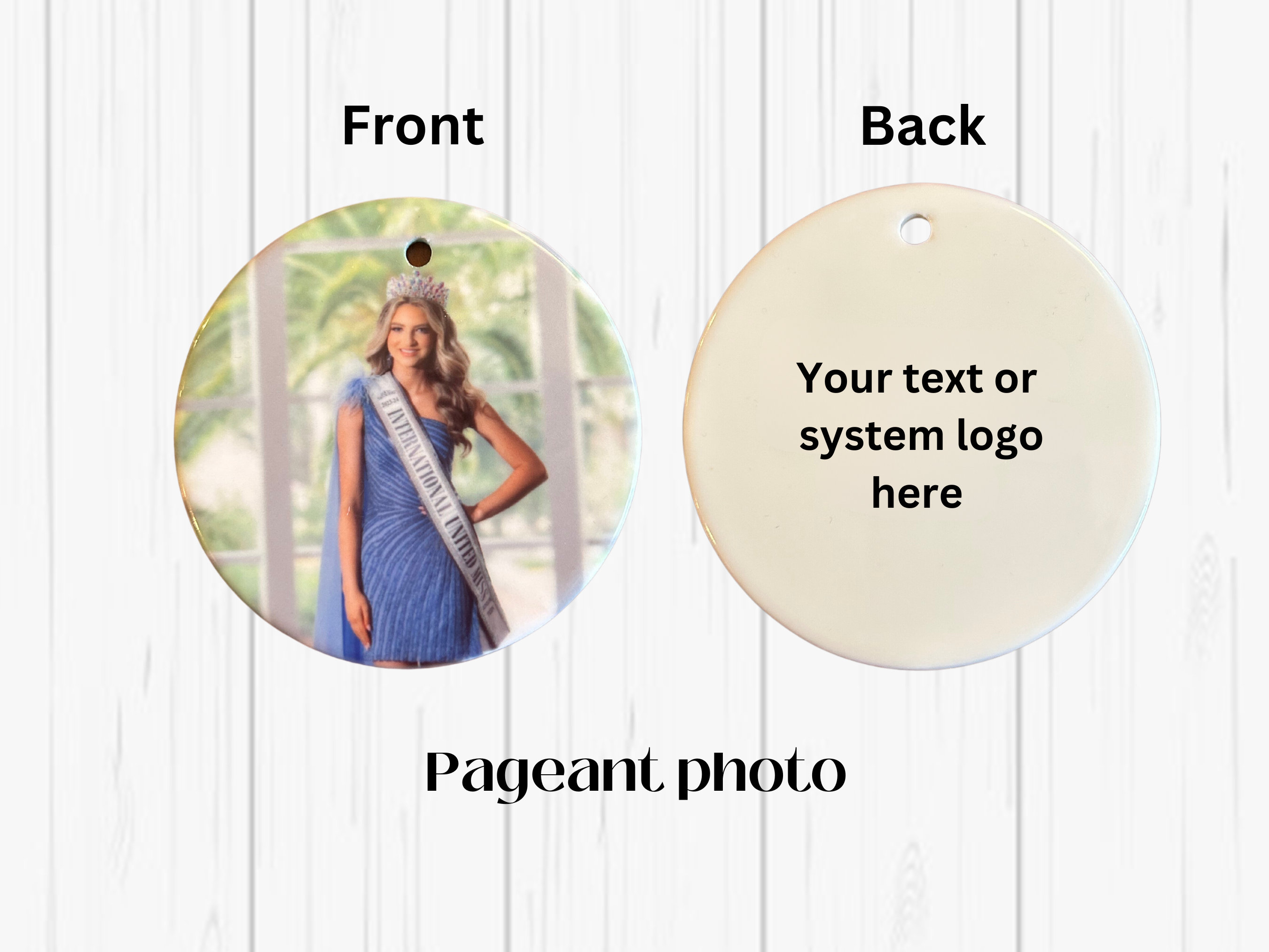 Pageant Photo Ornament - Photo Gifts - Holiday - Stocking Stuffer ...