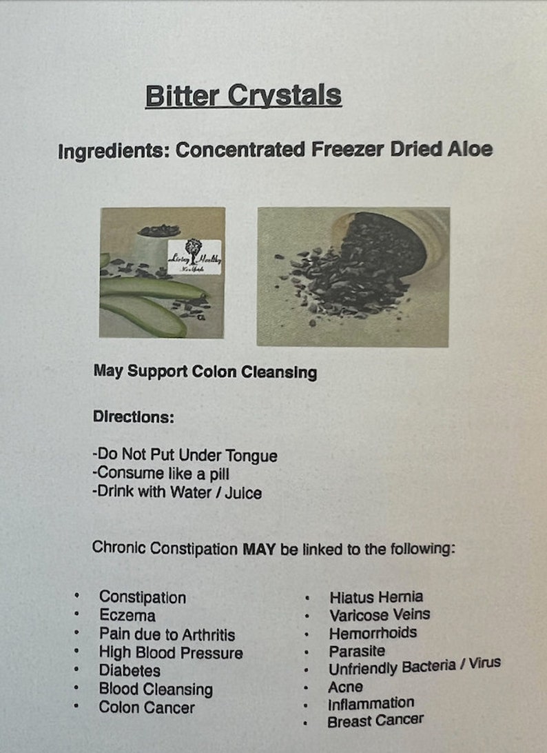 Crystal Aloe Bitters - Etsy