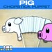 Porky Pig Chopstick Puppet Craft, Farm Animal (4 Pages) - Etsy