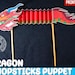 Dragon Chopstick Puppet Craft | Dragon Boat Festival Craft | 2 Pgs - Etsy