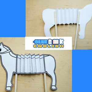 Happy Horse Chopstick Puppet Craft, Farm Animals (4 Pages) - Etsy